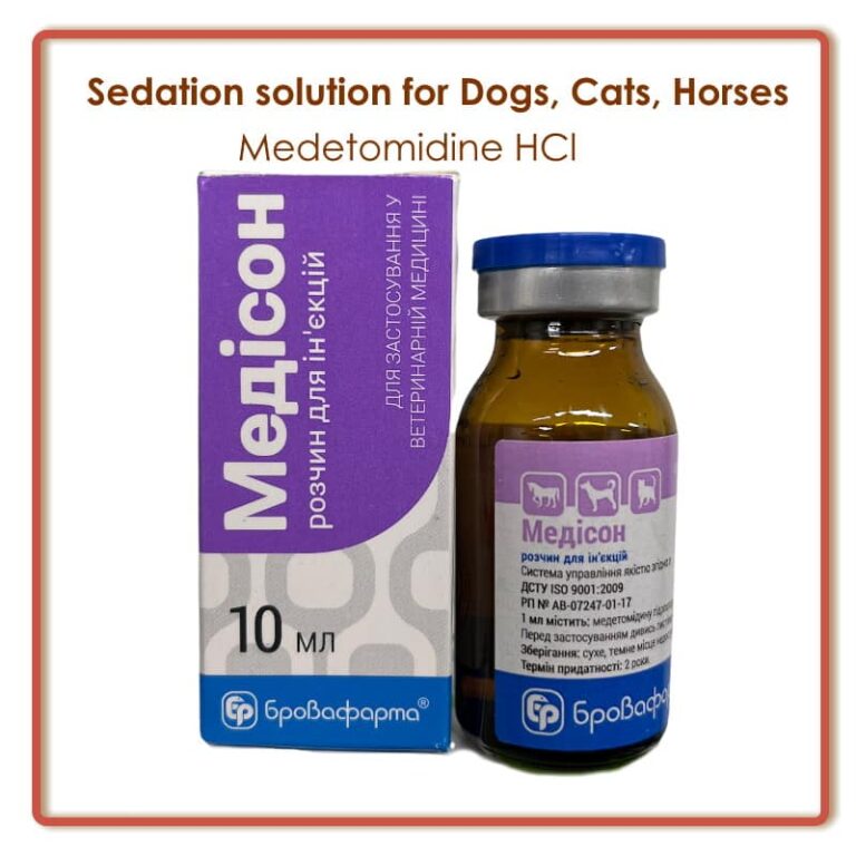 Medetomidine HCl Solution (Domitor, Sedator) for Sedation and Analgesia