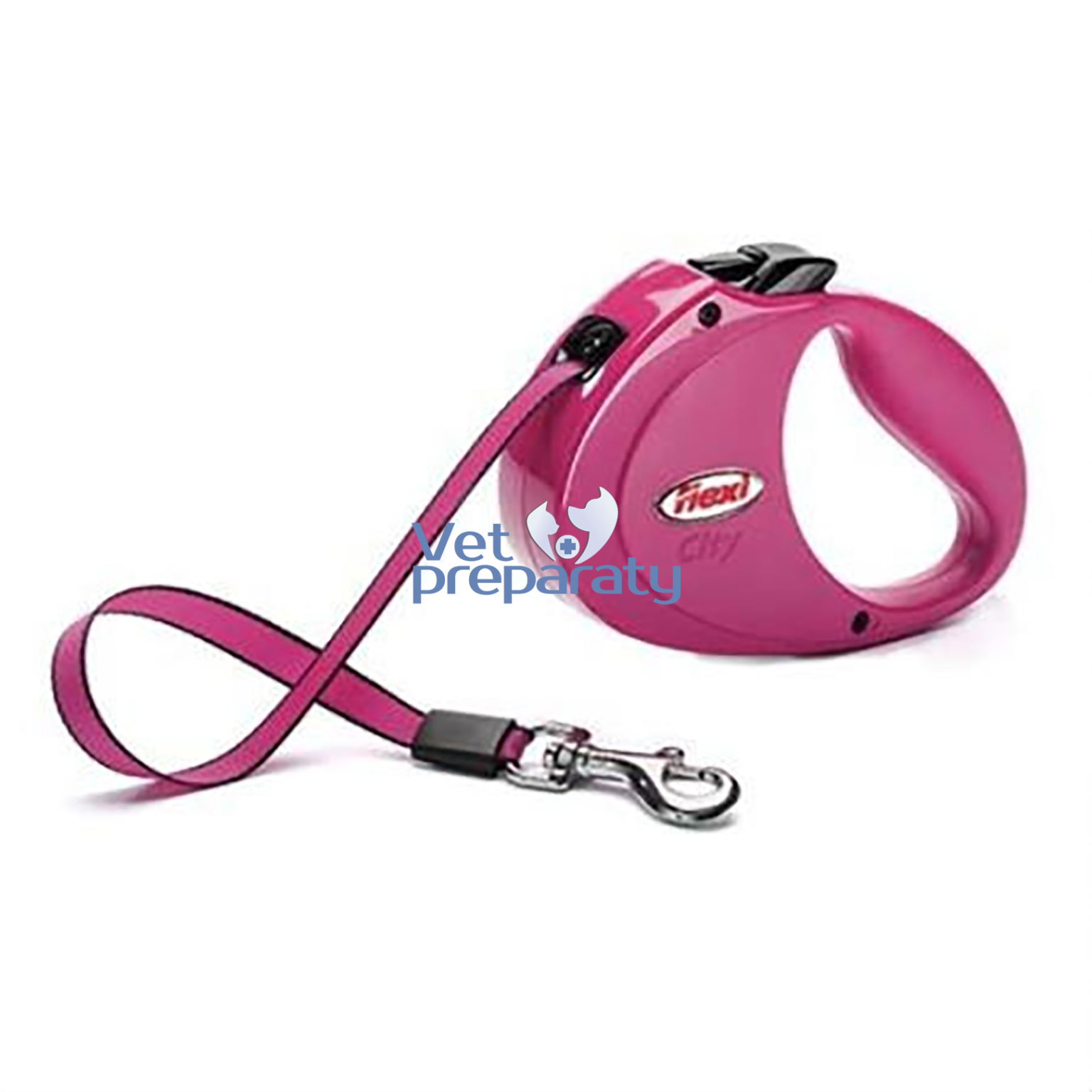 Flexi City, Tape 2 m to 35 kg, pink - Loopyvet